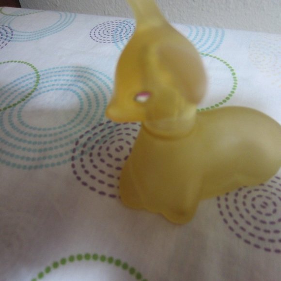 Avon | Accents | Avon Collectiableyellow Glassprecious Doeempty Perfume ...